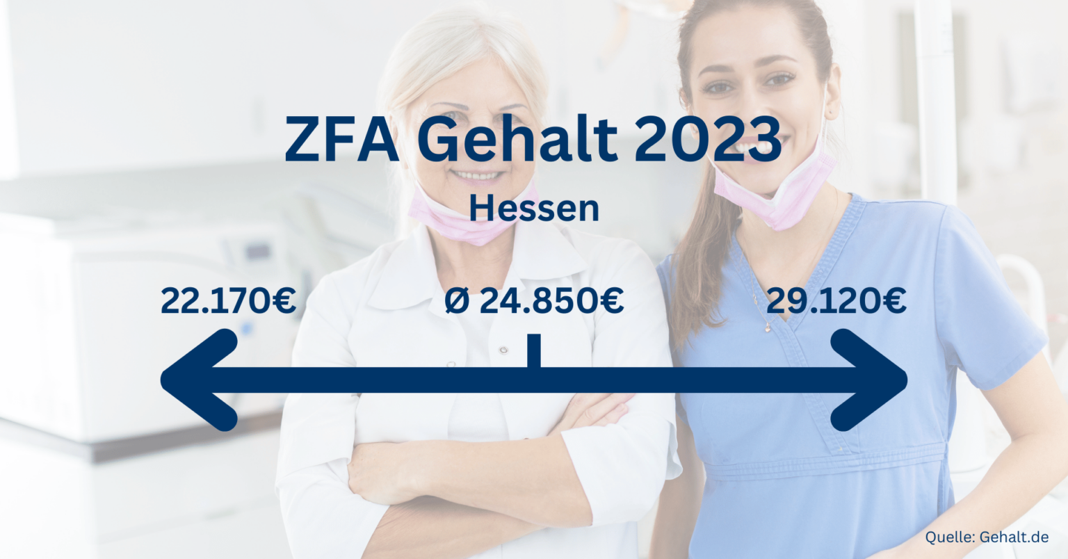 ZFA Gehalt Hessen 2023 - So viel verdienen ZFA's in Hamburg